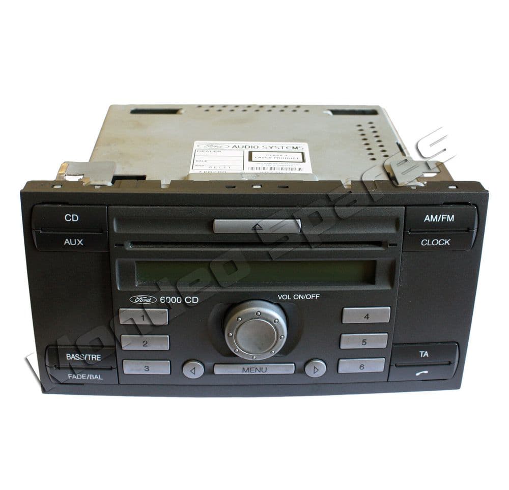 FORD FOCUS MK2 C-MAX FIESTA TRANSIT CD 6000 PLAYER RADIO WITH CODE 2003 ...