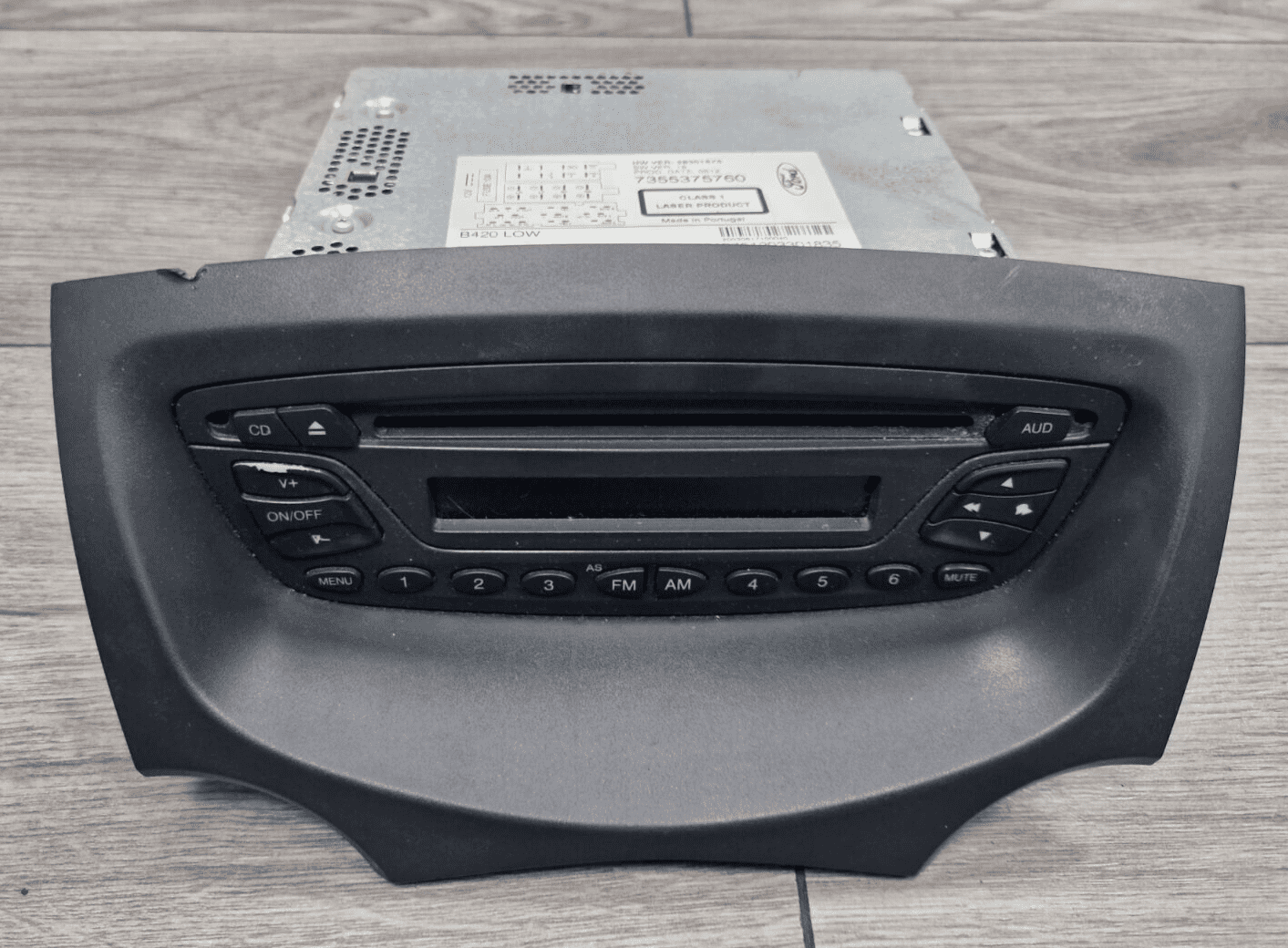 FORD KA MK2 HEAD UNIT RADIO STEREO CD PLAYER 7355375760 WITH CODE 2009 ...