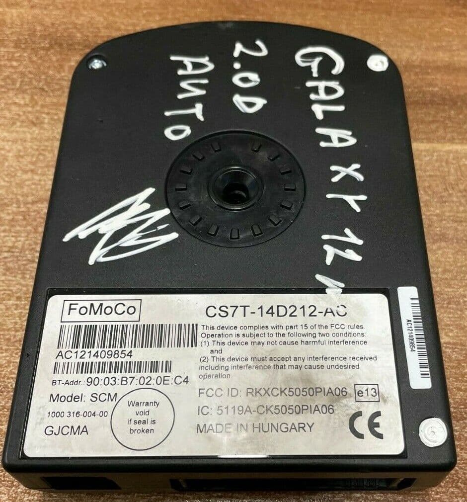 FORD MONDEO GALAXY S-MAX BLUETOOTH VOICE CONTROL MODULE CS7T-14D212-AC ...
