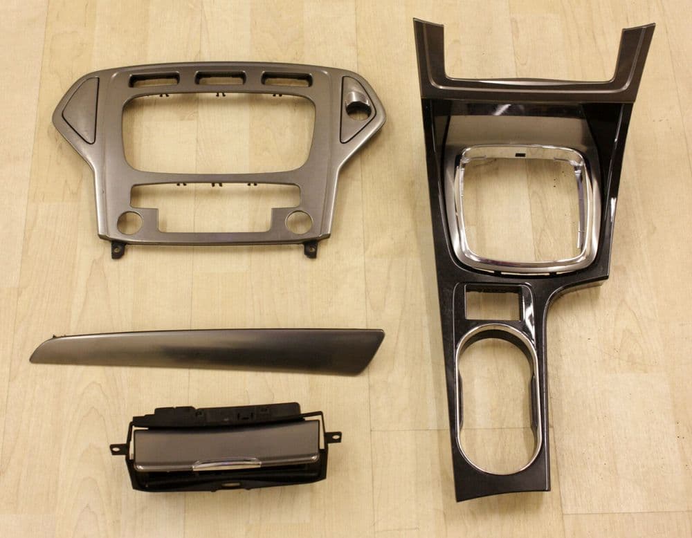 FORD MONDEO MK4 TITANIUM X SILVER CONSOLE FASCIA HOUSING SURROUND TRIM ...