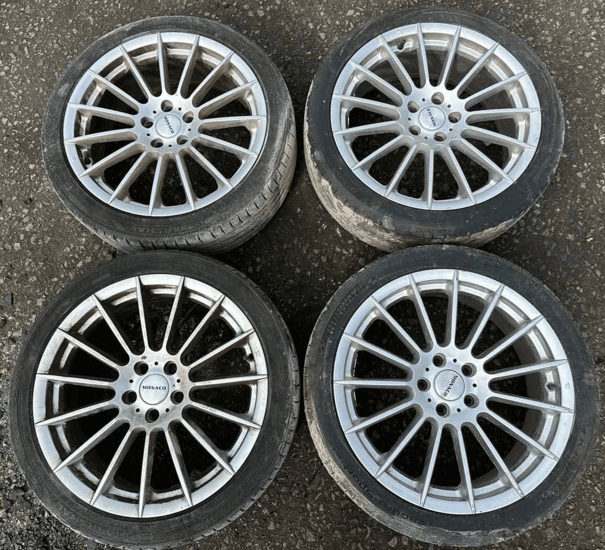 FORD TRANSIT CONNECT 18" MONACO 15 SPOKE 225 40 18 ALLOY WHEEL SET x4 ...
