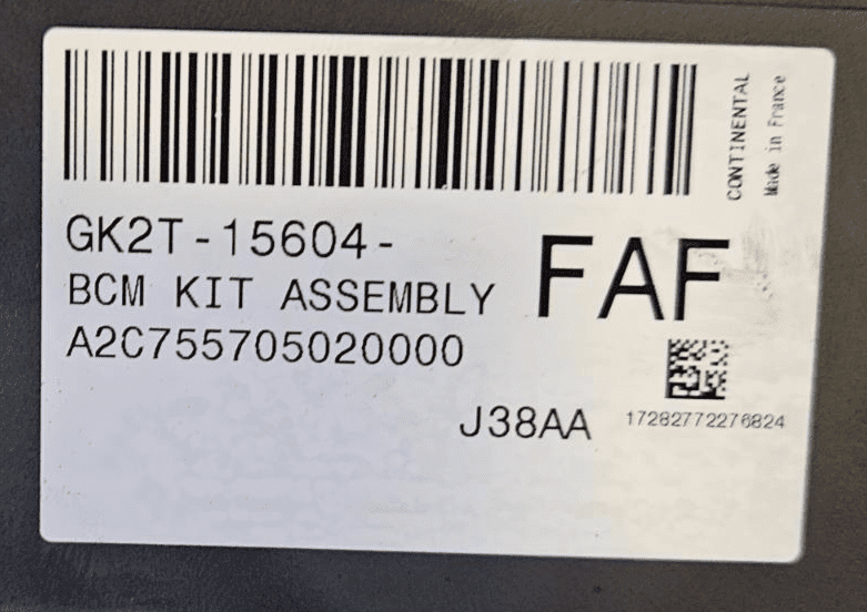 FORD TRANSIT CUSTOM BCM BODY CONTROL MODULE FUSE BOX GK2T-15604-FAF ...