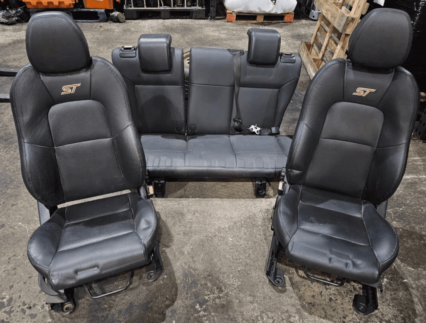 GENUINE FIESTA MK6 3 DOOR ST ST150 BLACK FULL LEATHER SEATS INTERIOR ...