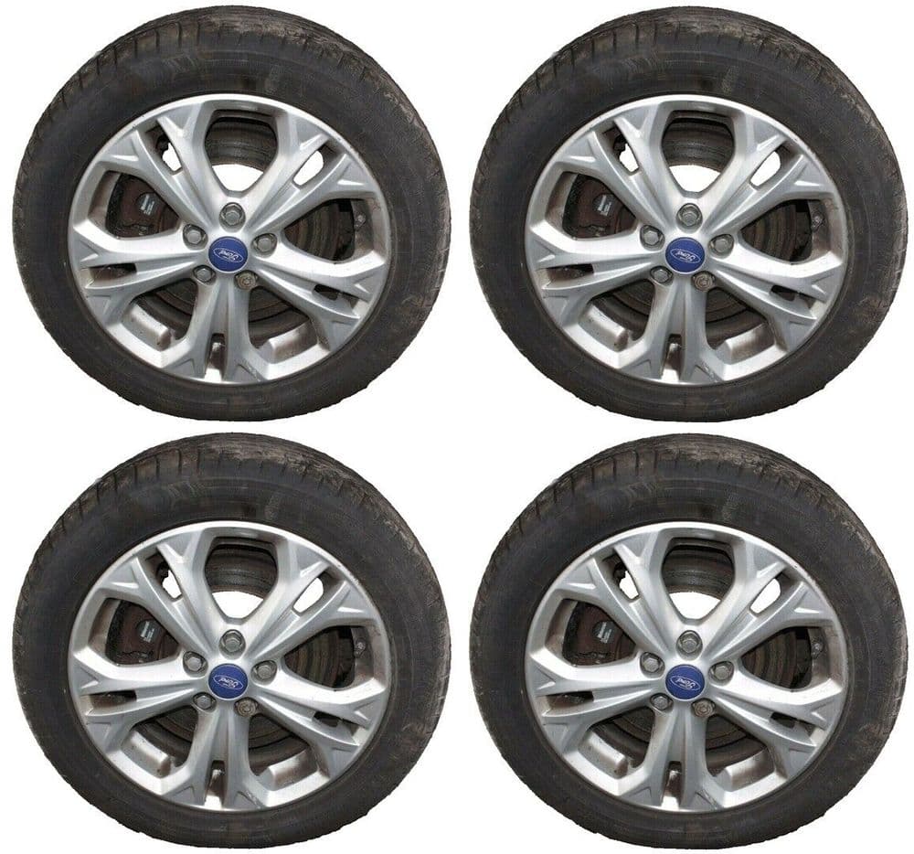 GENUINE FORD C-MAX MK3 17" 5 SPOKE ALLOY WHEEL SET x 4 SILVER 2015 - 2019