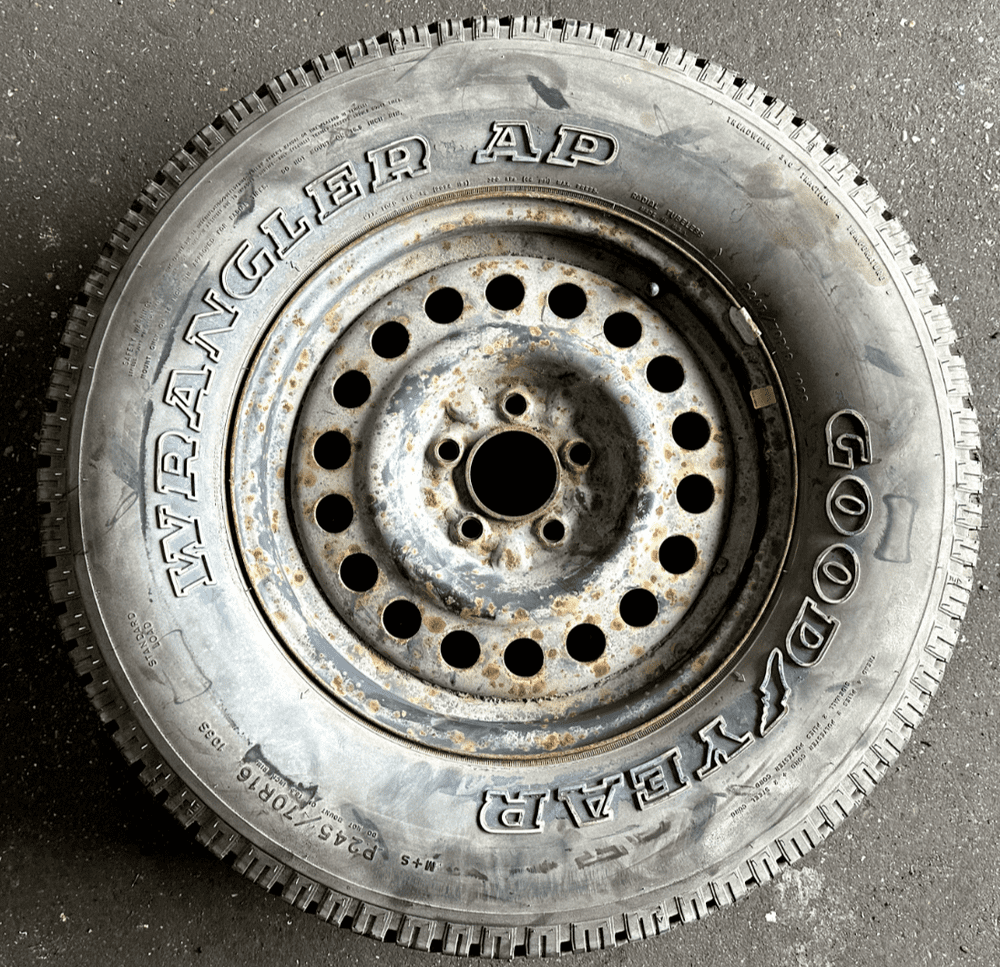 GENUINE FORD EXPLORER STEEL SPARE WHEEL 5 STUD 245/70/16 GOODYEAR 2001 ...