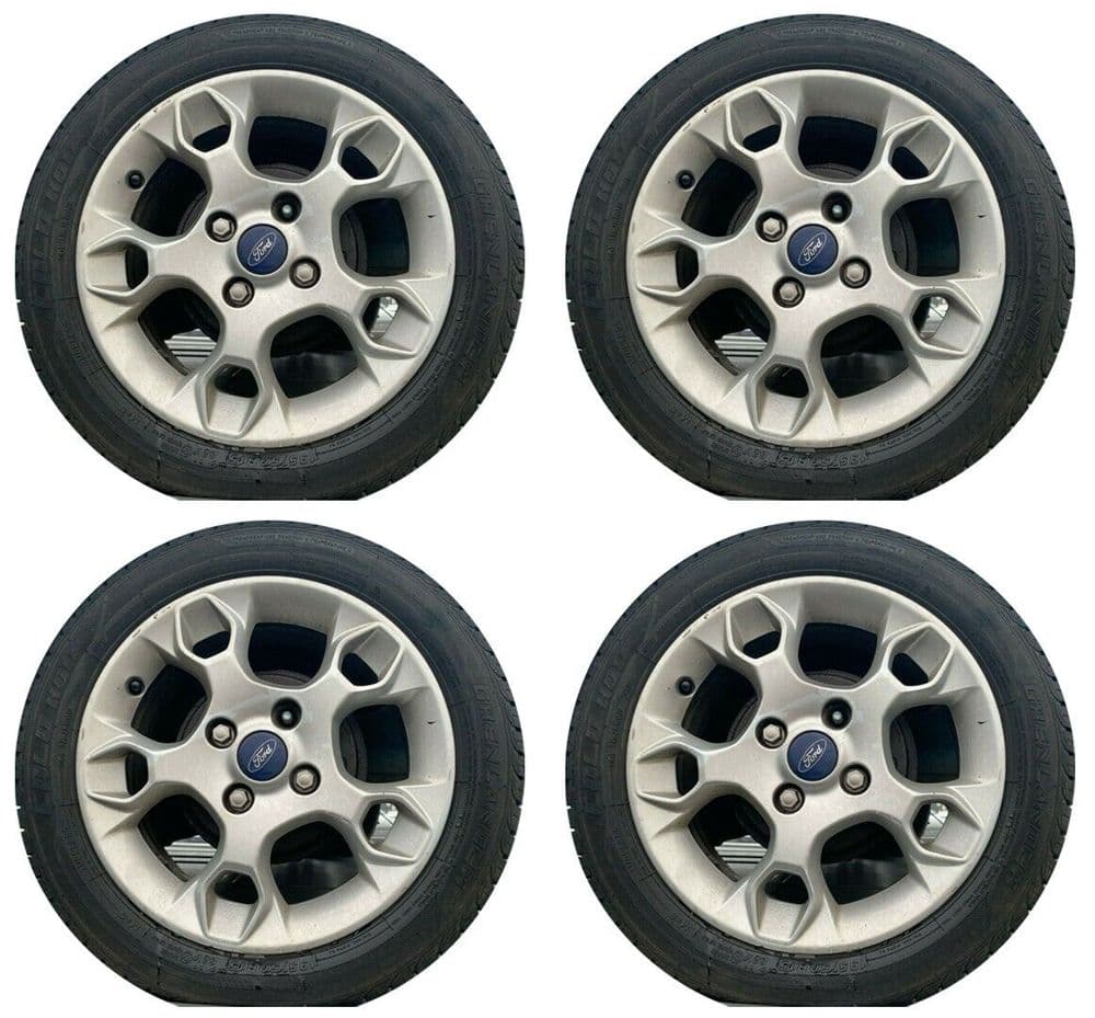 GENUINE FORD FIESTA MK6 15" 5 SPOKE SNOWFLAKE ALLOY WHEEL SET x 4 2002 ...