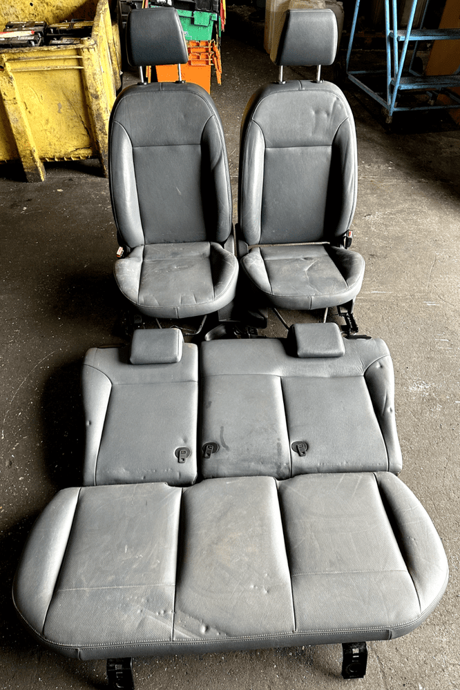 GENUINE FORD FIESTA MK6 LEATHER INTERIOR SEATS SET 5 DOOR GREY 2002 - 2008