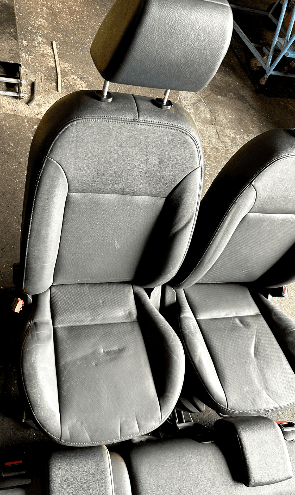 GENUINE FORD FIESTA MK6 LEATHER INTERIOR SEATS SET 5 DOOR GREY 2002 - 2008