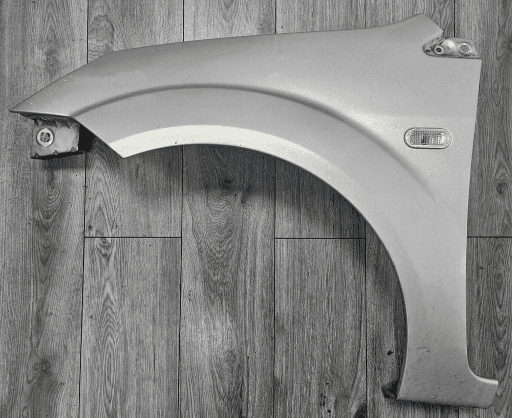 GENUINE FORD FIESTA MK6 PASSENGER LEFT WING FENDER MOONDUST SILVER 2002 ...