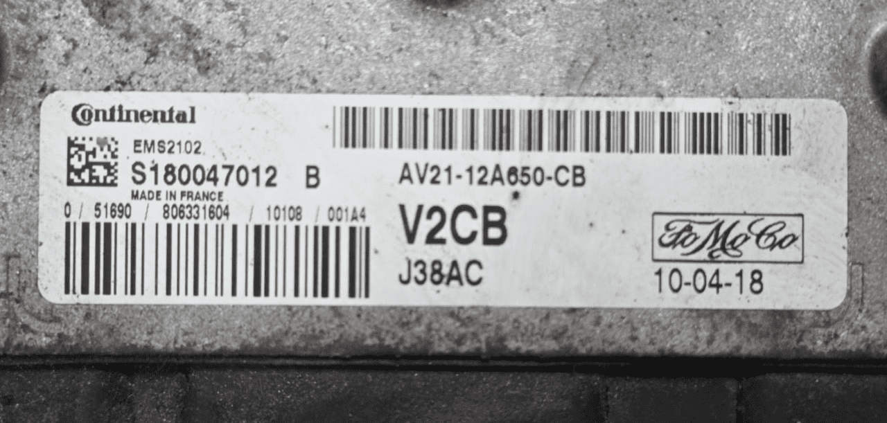 GENUINE FORD FIESTA MK7 1 25 PETROL ECU PCM MODULE AV21-12A650-CB V2CB ...