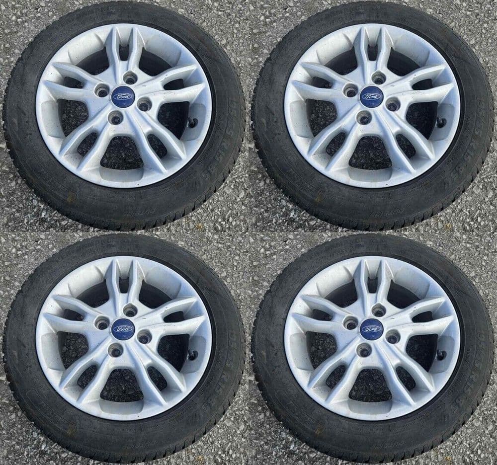 GENUINE FORD FIESTA MK7 14" 4 STUD 6 SPOKE ALLOY WHEEL SET x 4 2008 - 2017