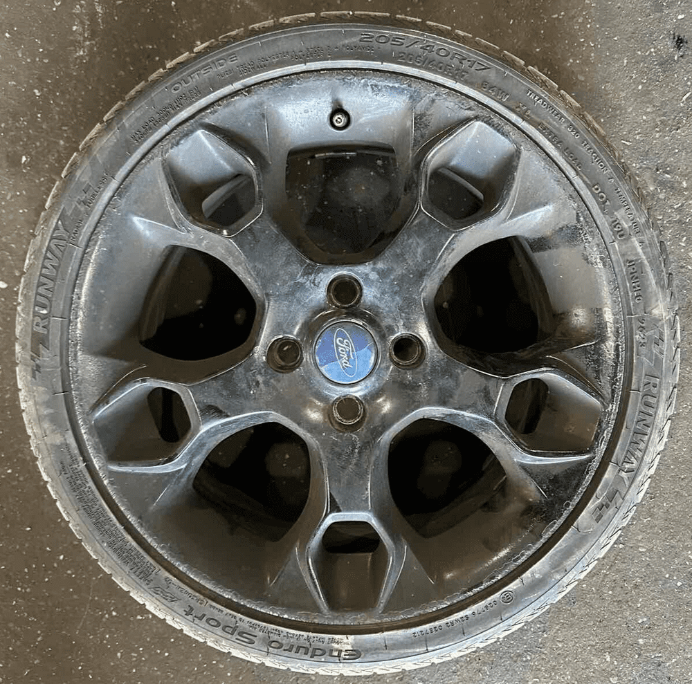 GENUINE FORD FIESTA MK7 17" SNOWFLAKE BLACK ALLOY WHEEL 205 40 17 2008 ...