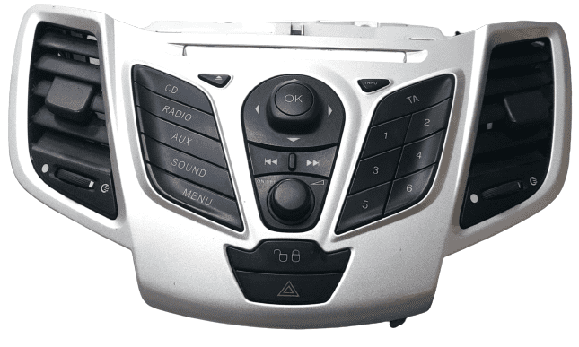 GENUINE FORD FIESTA MK7 CD PLAYER RADIO CONTROLS FASCIA BUTTONS SILVER ...