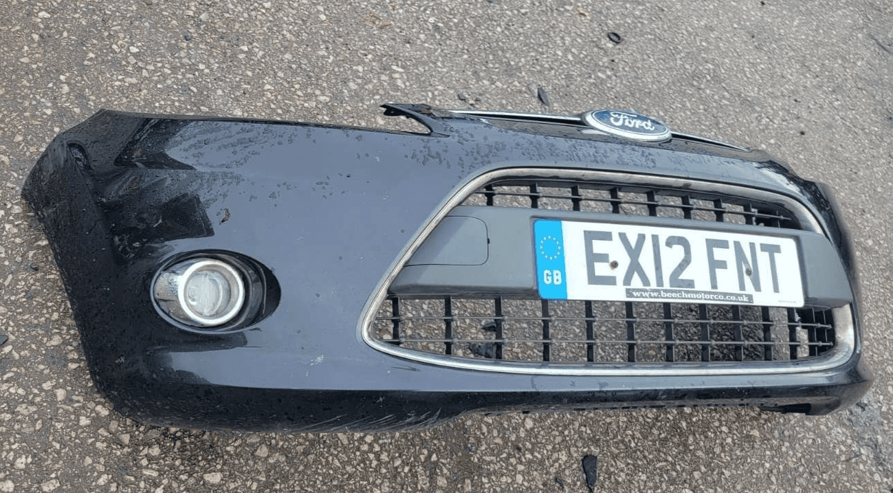 GENUINE FORD FIESTA MK7 FRONT BUMPER PANTHER BLACK 2008 - 2012 EX12