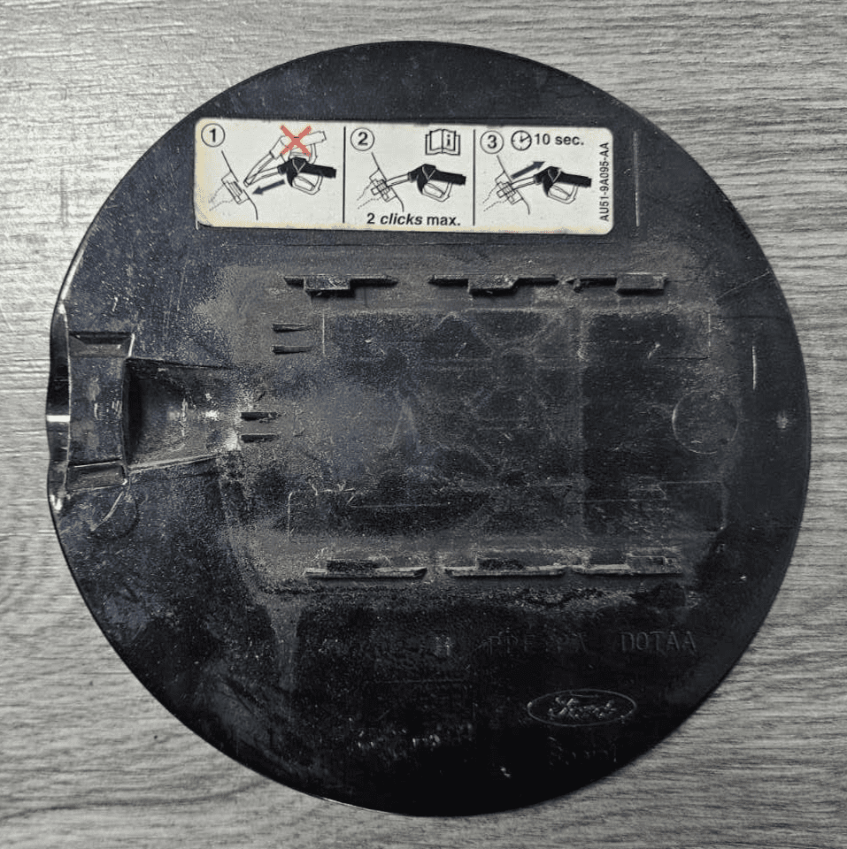 GENUINE FORD FIESTA MK7 FUEL FILLER FLAP DOOR COVER PANTHER BLACK 2012 ...