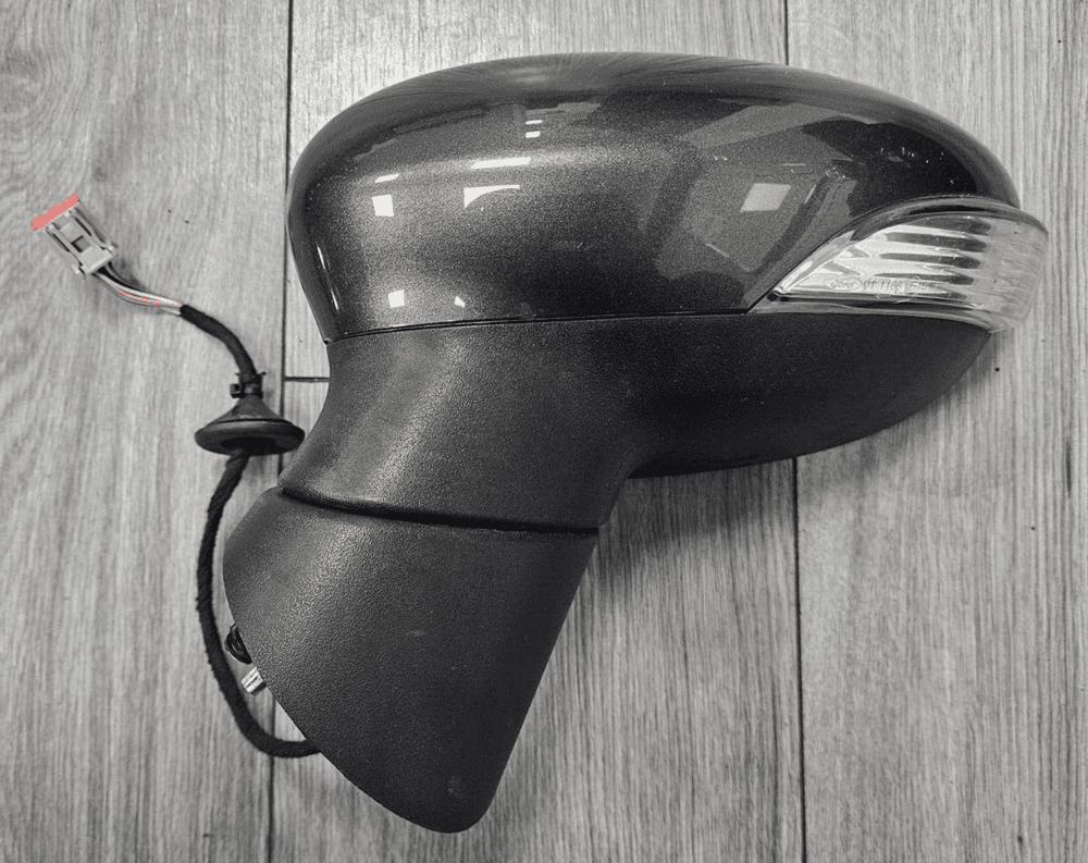 GENUINE FORD FIESTA MK7 PASSENGER LEFT WING MIRROR MAGNETIC GREY 2013 ...