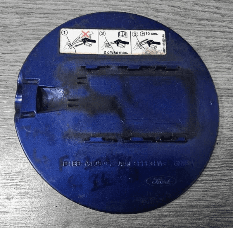 GENUINE FORD FIESTA MK7 PETROL FUEL FLAP DOOR COVER DEEP IMPACT BLUE ...