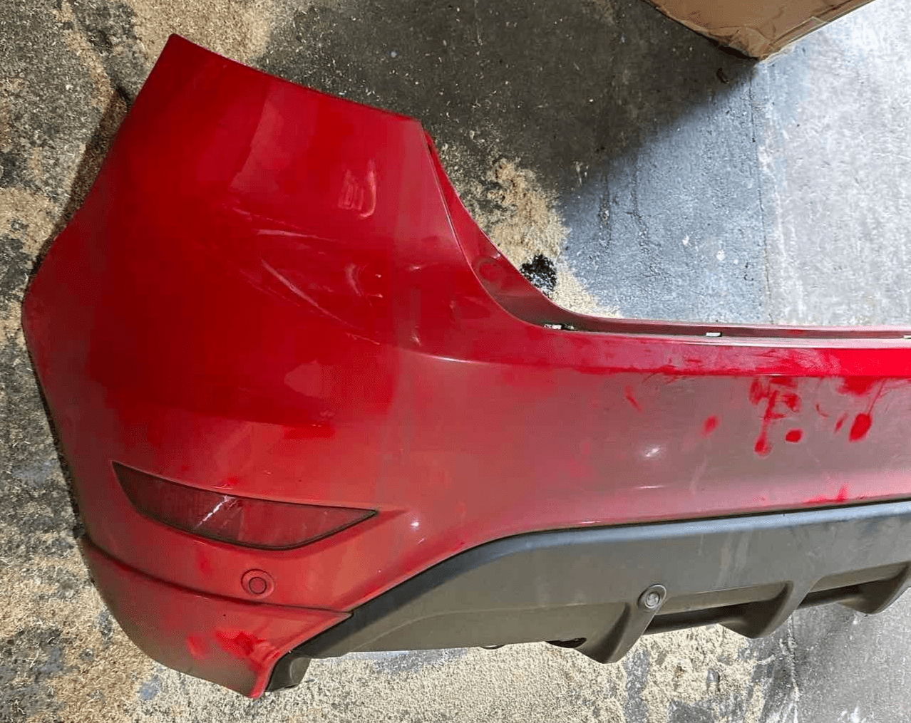 GENUINE FORD FIESTA MK7 ZETEC S ST BACK REAR BUMPER COLORADO RED 2008 ...