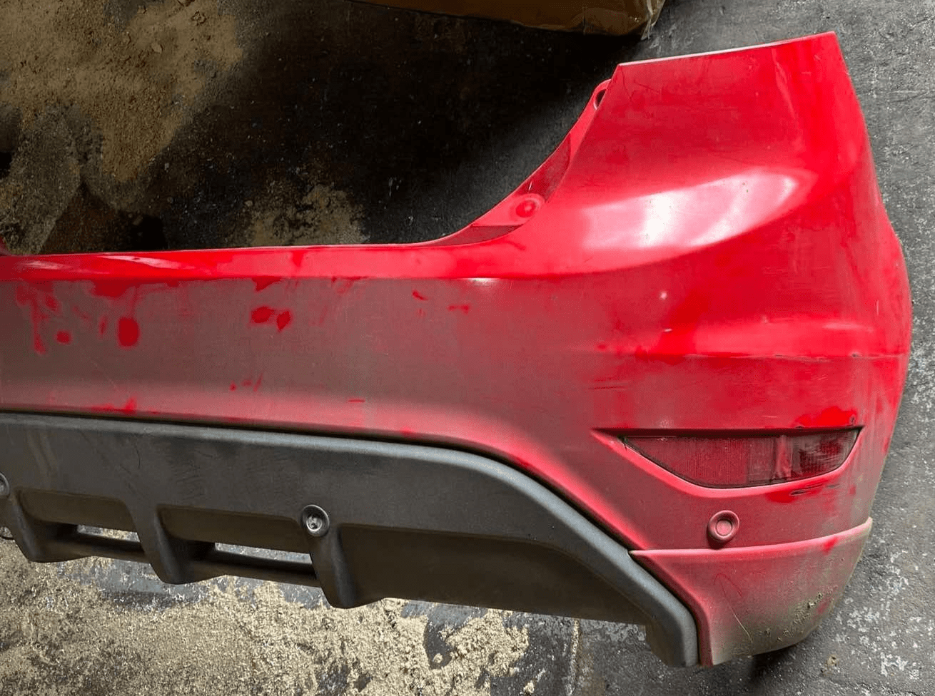 GENUINE FORD FIESTA MK7 ZETEC S ST BACK REAR BUMPER COLORADO RED 2008 ...