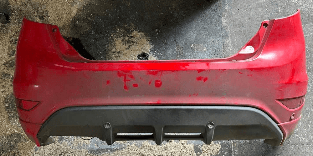 GENUINE FORD FIESTA MK7 ZETEC S ST BACK REAR BUMPER COLORADO RED 2008 ...