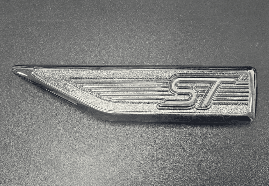 GENUINE FORD FOCUS MK2 ST 225 LOGO BADGE PASSENGER CHROME WING TRIM ...
