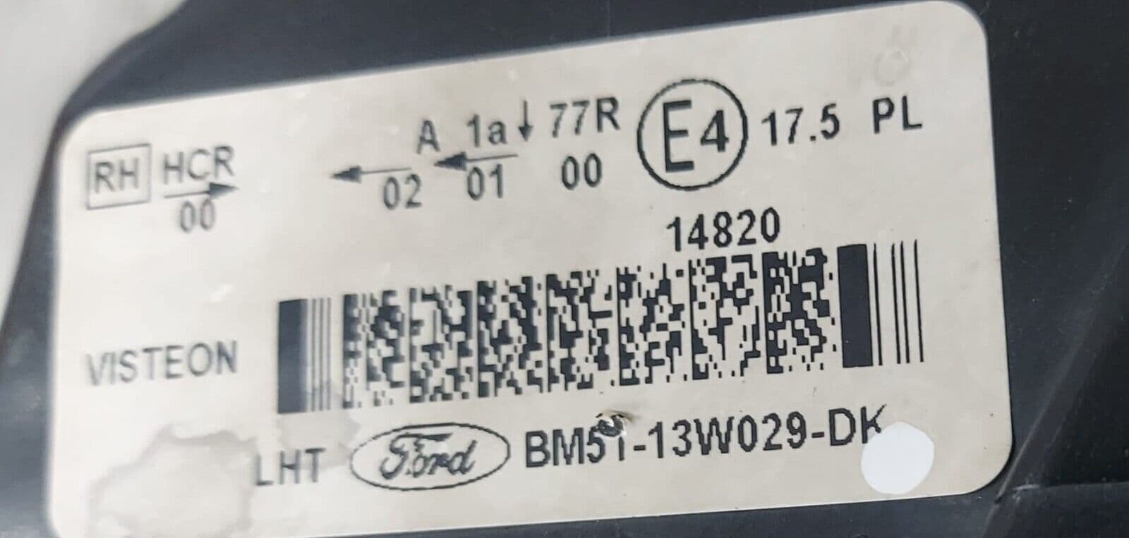 GENUINE FORD FOCUS MK3 DRIVER SIDE O/S HEADLIGHT BLACK BM51-13W029-SB ...