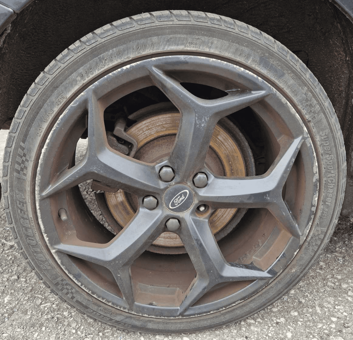 GENUINE FORD FOCUS MK3 ST 18" SNOWFLAKE SPOKE ALLOY WHEEL BLACK 2015-2019