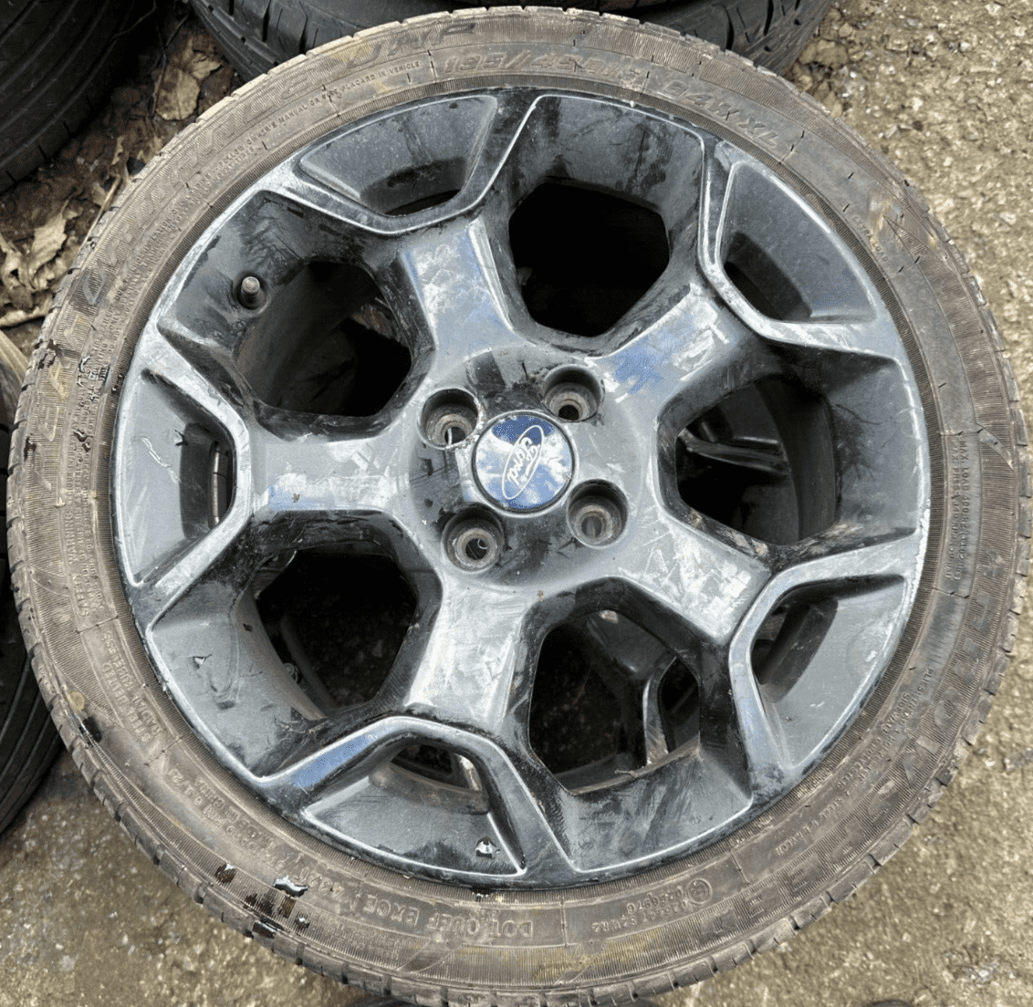 GENUINE FORD KA TITANIUM MK2 205/40/16 INCH ALLOY WHEEL 5 SPOKE BLACK ...