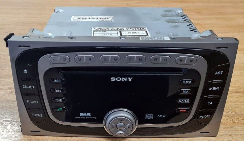 GENUINE FORD KUGA MK1 SONY MP3 DAB CD PLAYER RADIO WITH CODE 2008 2010 genuine-ford-kuga-mk1-sony-mp3-dab-cd-player-radio-with-code-2008-2010