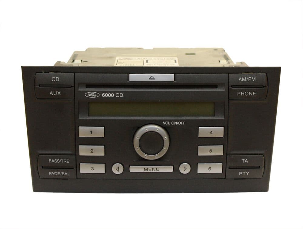 GENUINE FORD MONDEO MK3 6000 CD PLAYER RADIO SILVER BUTTONS WITH CODE ...