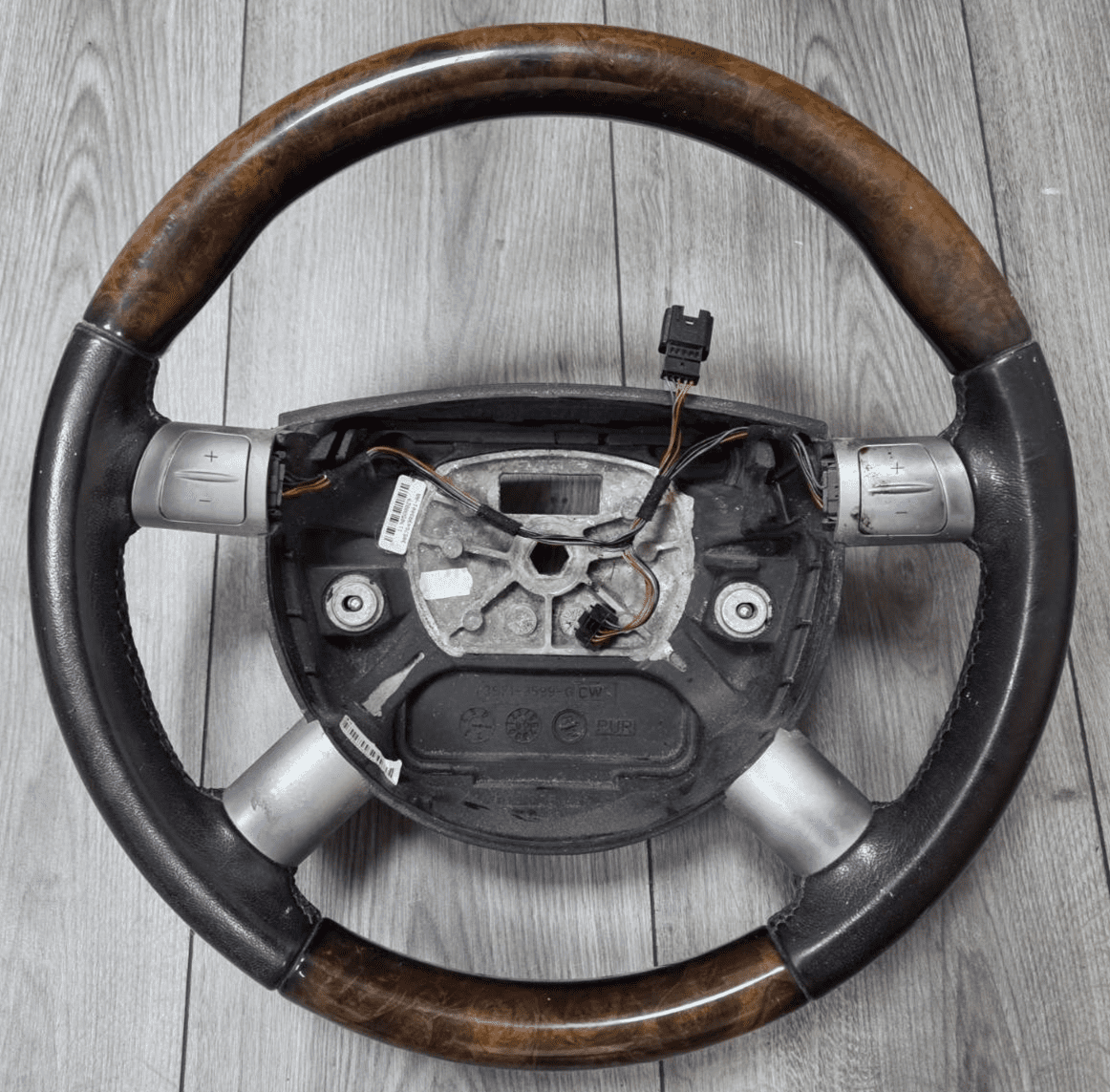 GENUINE FORD MONDEO MK3 WALNUT WOOD AUTO AUTOMATIC STEERING WHEEL 2001 ...