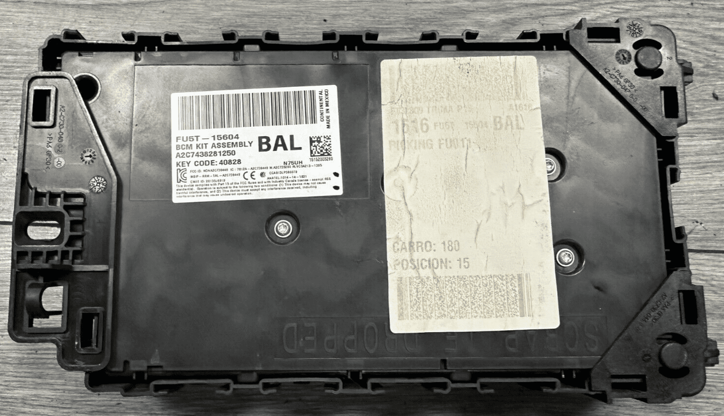 GENUINE FORD MONDEO MK5 BODY CONTROL MODULE BCM FU5T-15604-BAL 2015-2019