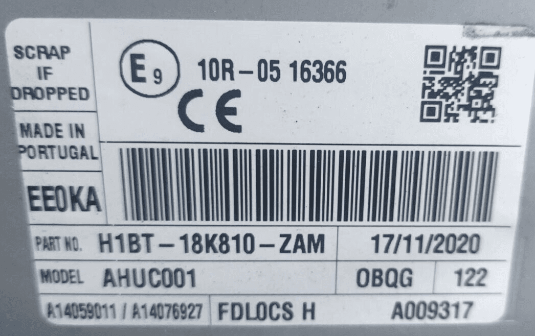 GENUINE FORD PUMA MK2 RADIO HEAD UNIT M1BT-18K810-ZAA 2019-2023