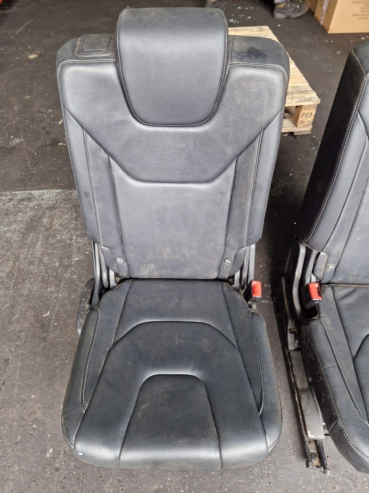GENUINE FORD S-MAX MK2 BOOT REAR FOLD DOWN 3RD ROW LEATHER SEATS PAIR ...