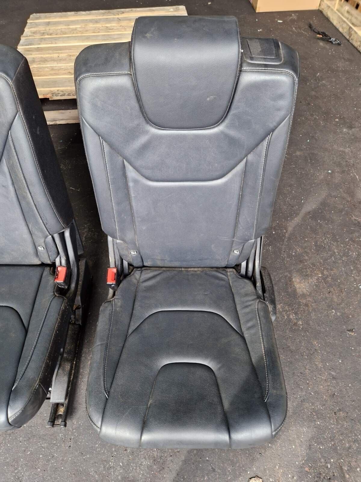 GENUINE FORD S-MAX MK2 BOOT REAR FOLD DOWN 3RD ROW LEATHER SEATS PAIR ...