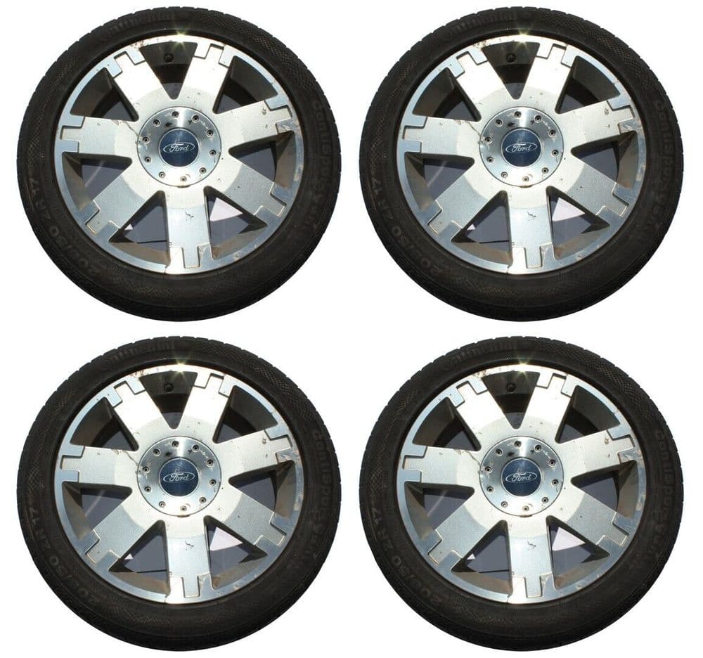 GENUINE FORD TRANSIT CONNECT 17" 7 SPOKE ALLOY WHEEL SET x 4 SILVER ...