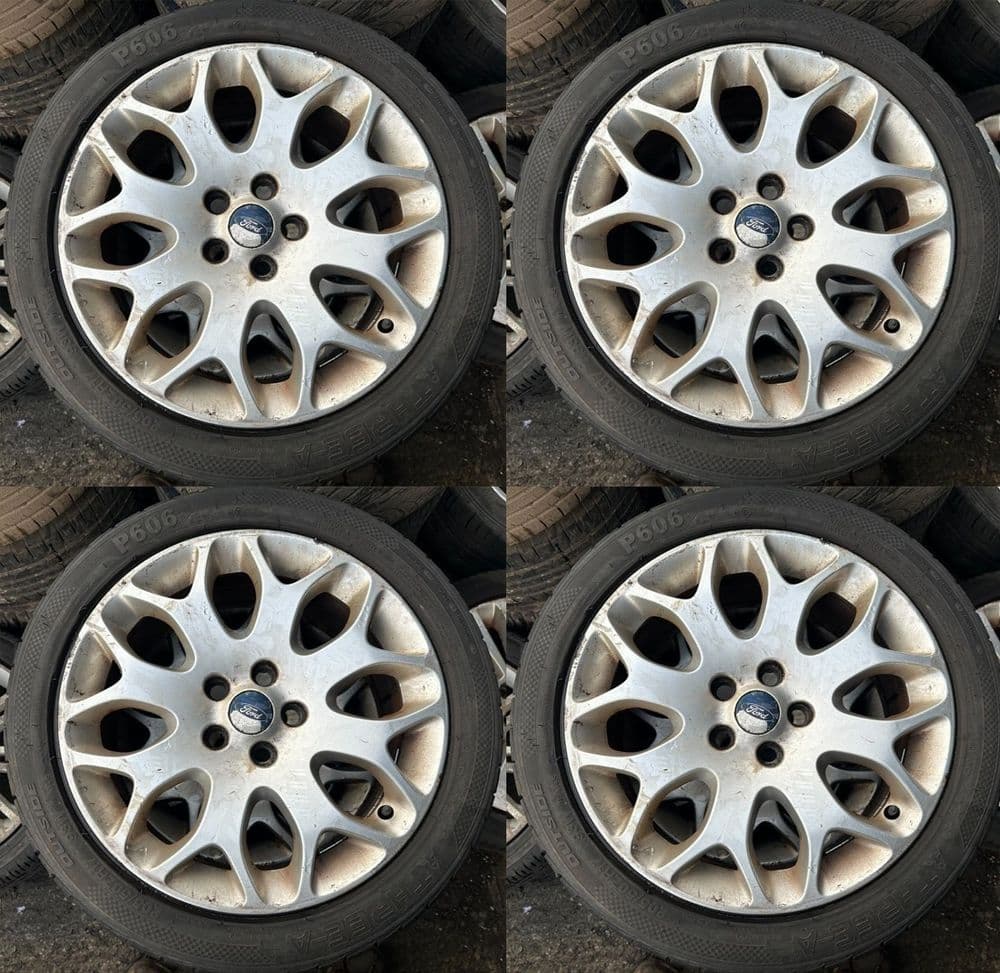 GENUINE FORD TRANSIT CONNECT 8 SPOKE 17" ALLOY WHEEL SET x 4 SILVER ...