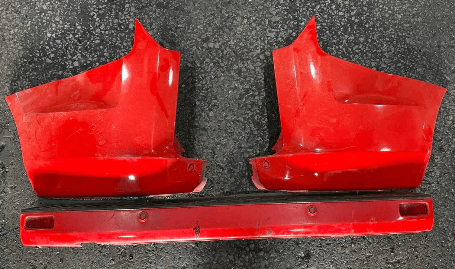 GENUINE FORD TRANSIT CUSTOM REAR BUMPER PDC RACE RED 2012 - 2017 WD15