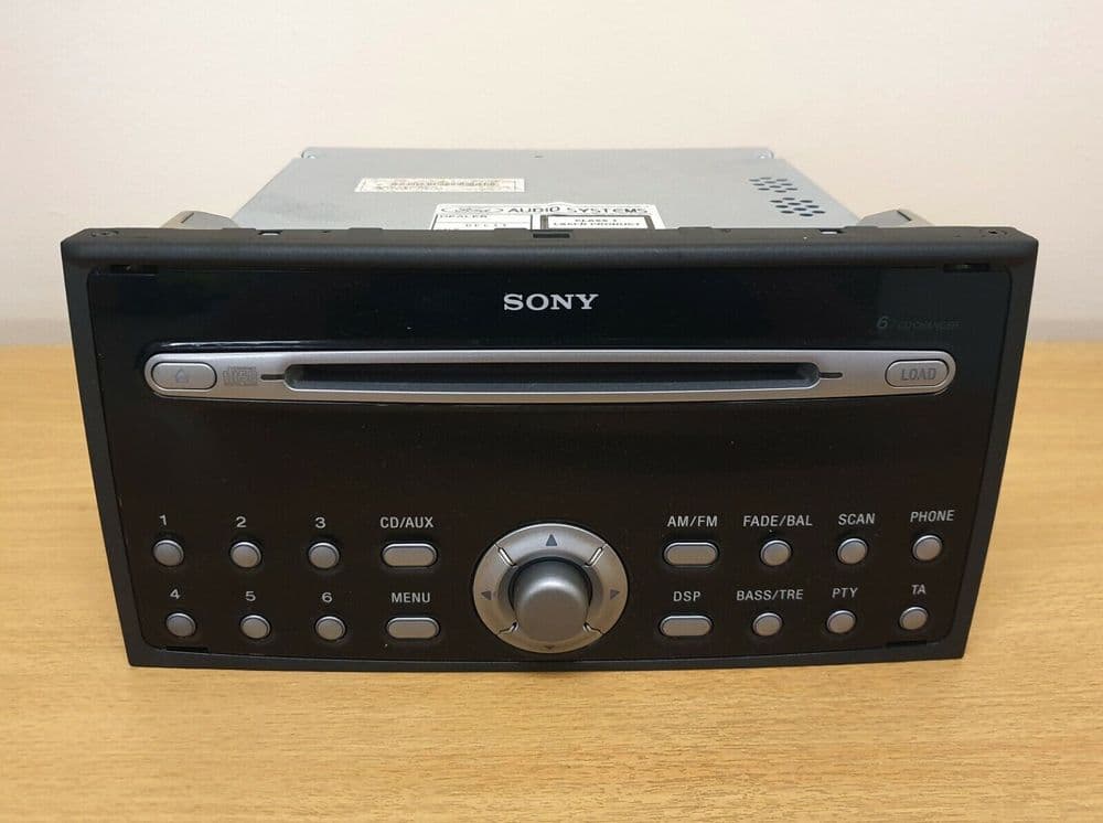 GENUINE SONY FORD FOCUS FIESTA TRANSIT CONNECT 6 CD PLAYER RADIO WITH CODE