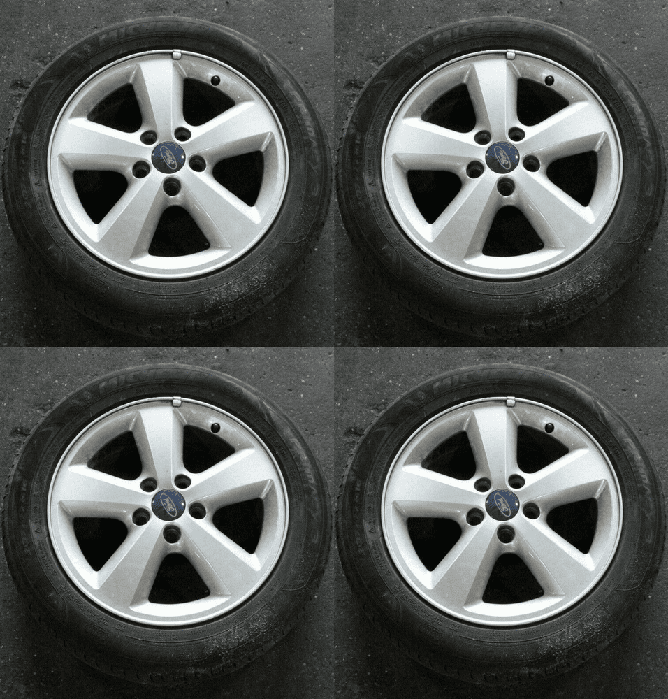 GENUINE TRANSIT CONNECT 5 SPOKE 16 INCH ALLOY WHEEL SET X4 SILVER 2002-2013