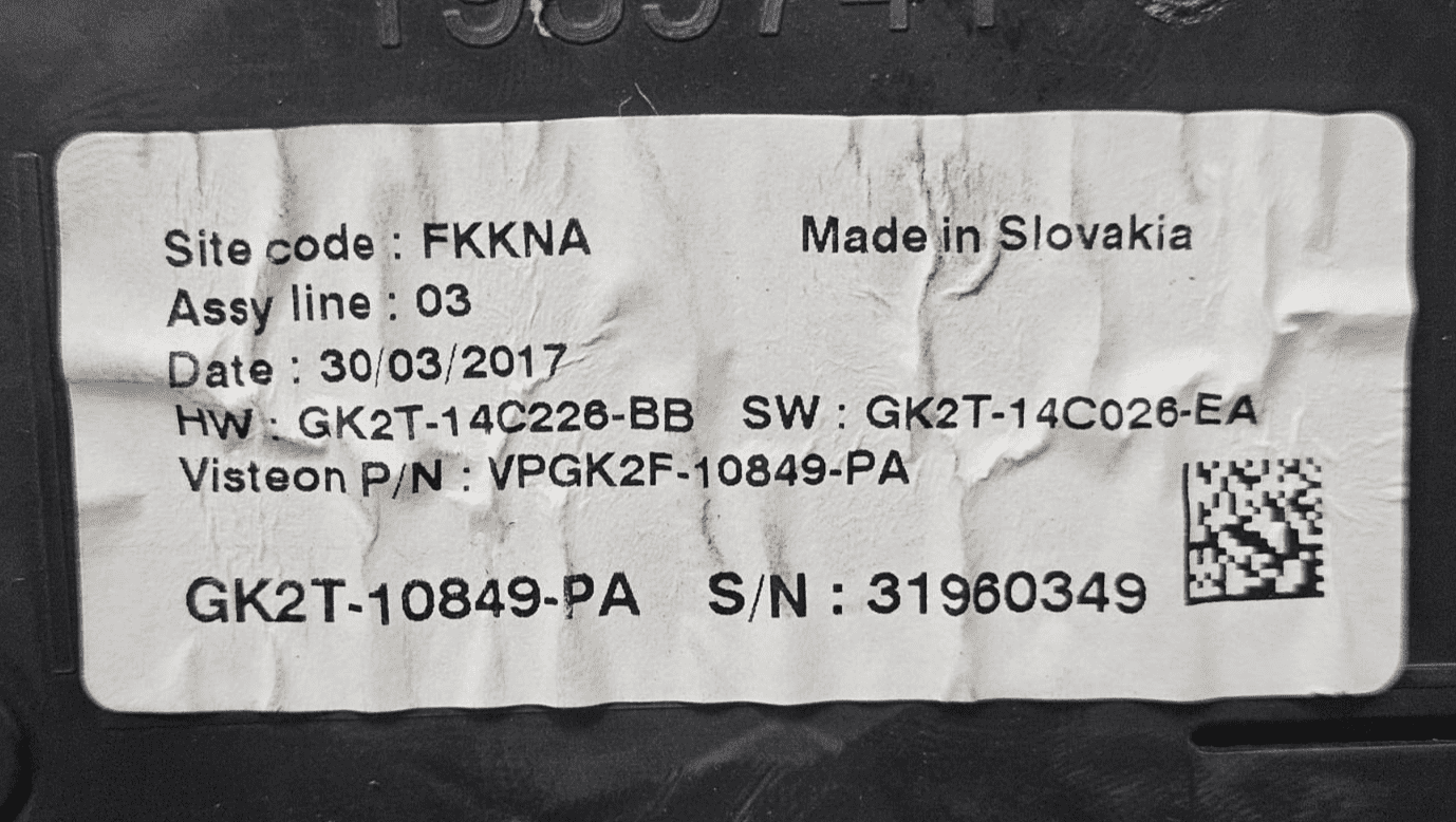 GENUINE TRANSIT CUSTOM 2 0 SPEEDO INSTRUMENT CLUSTER GK2T-10849-PA 2016 ...