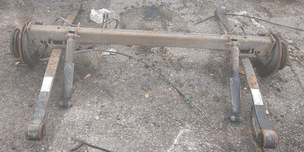 GENUINE TRANSIT CUSTOM 2 2 COMPLETE REAR AXLE WITH SPRINGS BRAKES 2012-2018