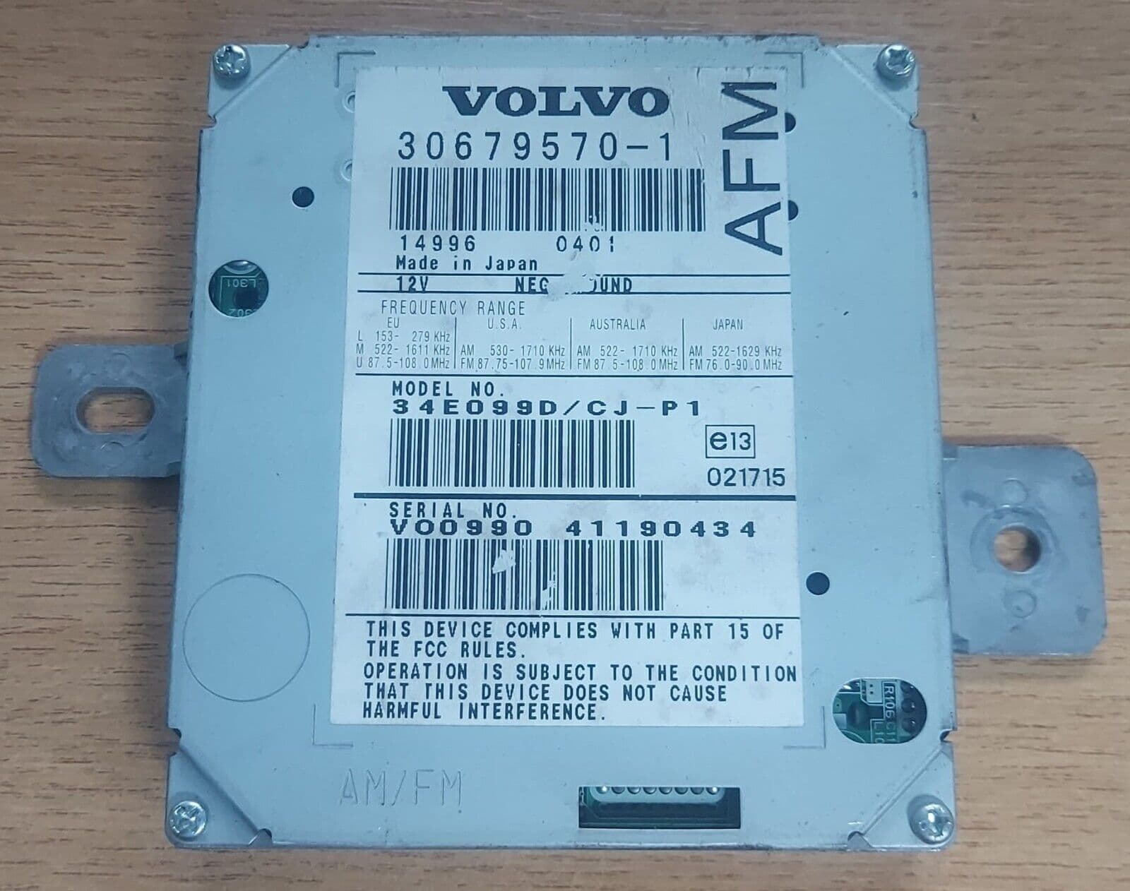 GENUINE VOLVO C30 S40 V50 RADIO SOUND AMPLIFIER CONTROL MODULE 2004-2011