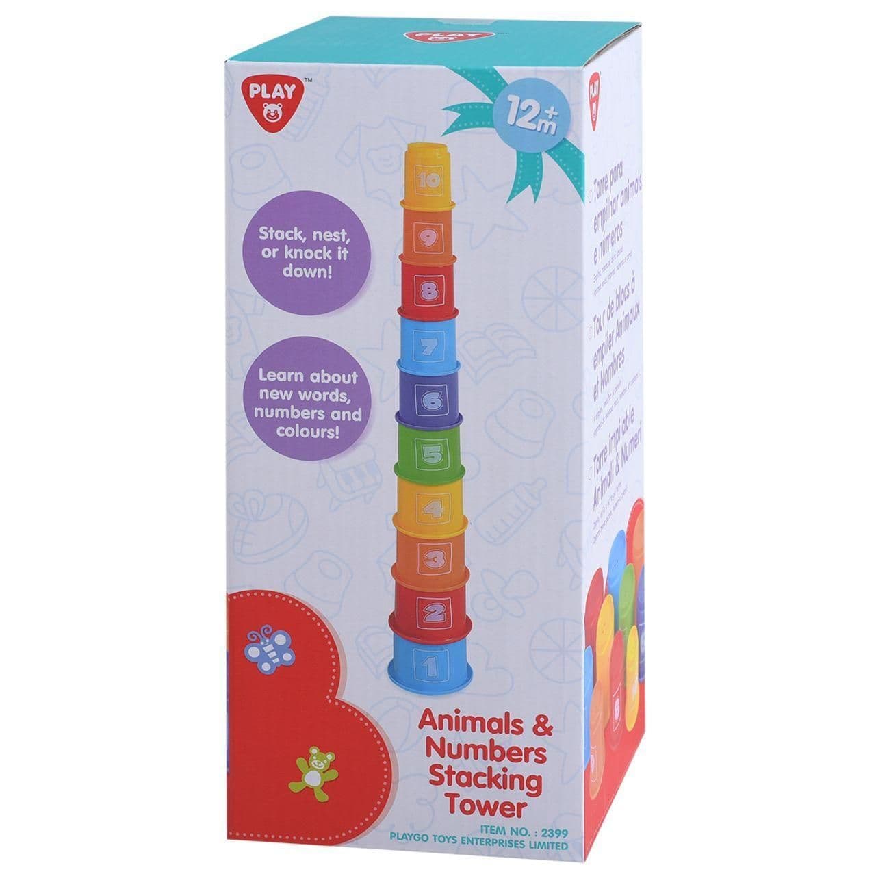 Animals & Numbers Baby Stacking Tower