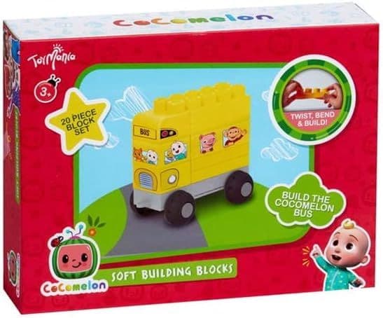 Cocomelon soft blocks build the Cocomelon bus