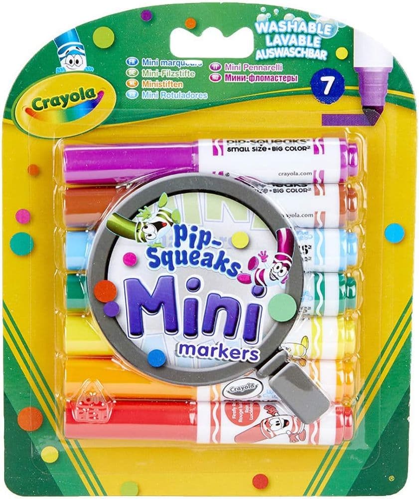 Crayola Pip-Squeaks Mini Washable Felt Tip Pens 7 Pack