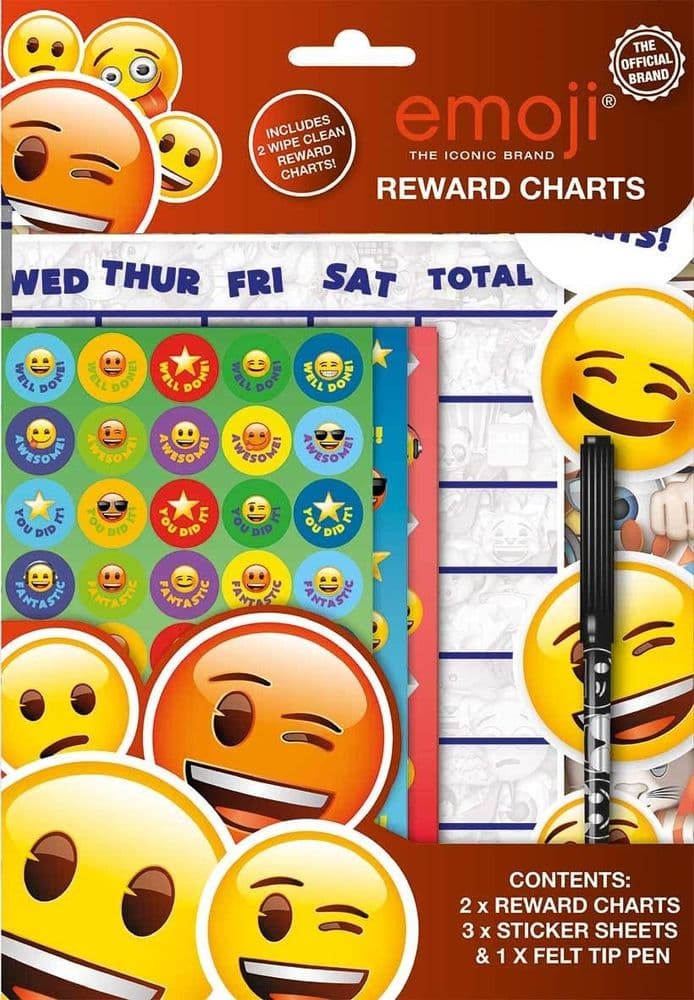 Emoji Reward Charts Including Pen & Stickers