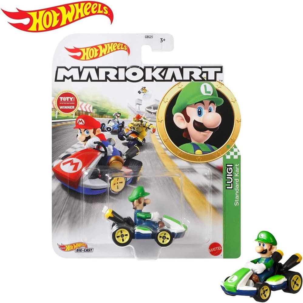 Hot Wheels Mario Kart Luigi Car