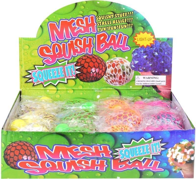 Light Up Glitter Mesh Sensory Ball