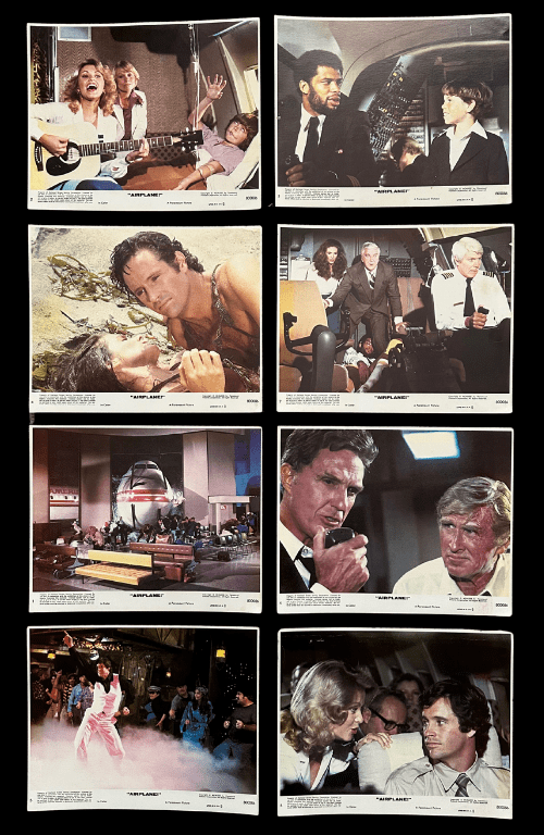 Airplane - Original UK FOH Stills x8 Leslie Neilsen